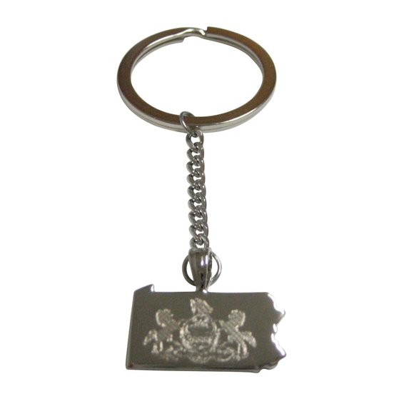 Kiola Designs | Accessories | Pennsylvania State Map Shape And Flag ...